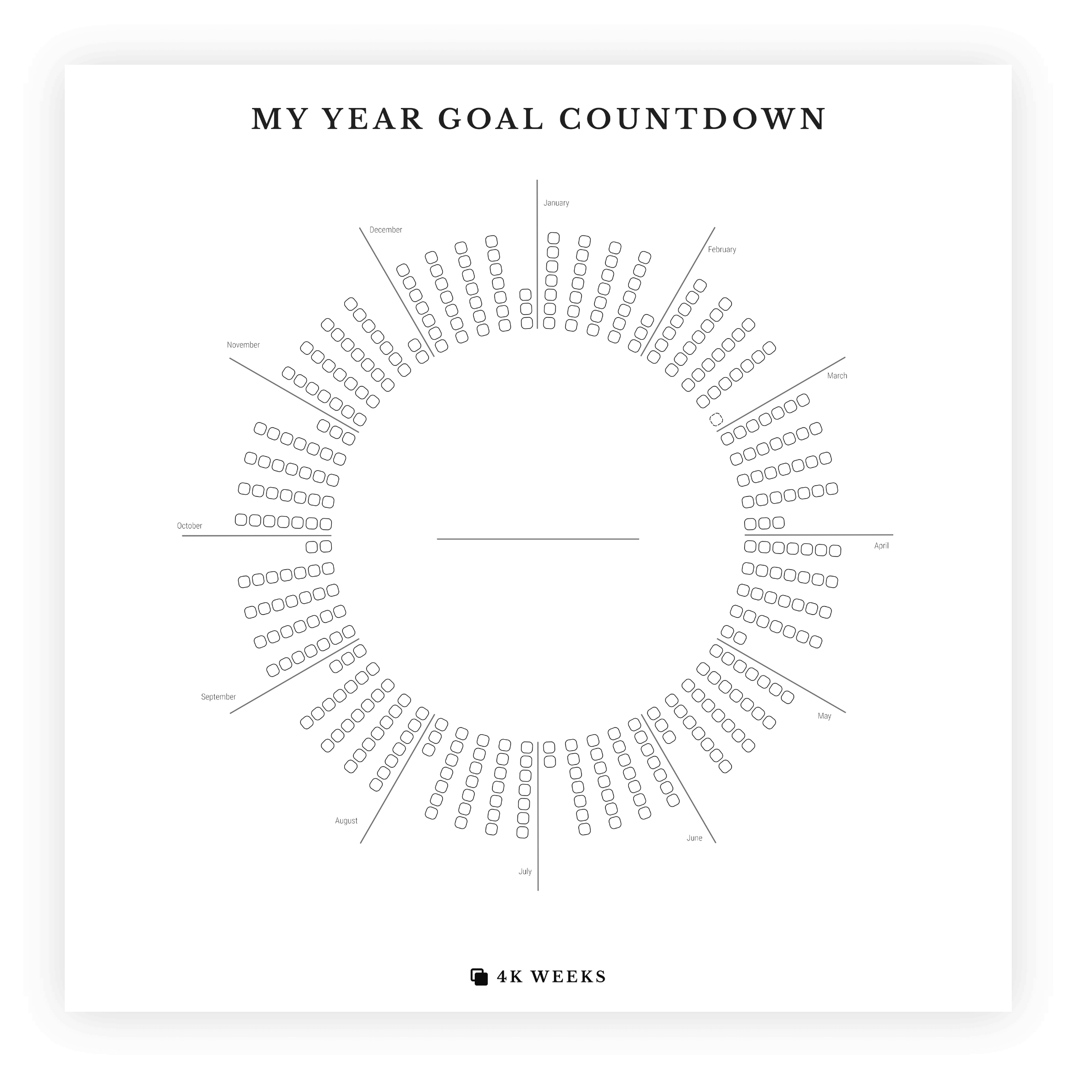 The Original Life Calendar. 4K Weeks helps you maximize life. – 4KWEEKS